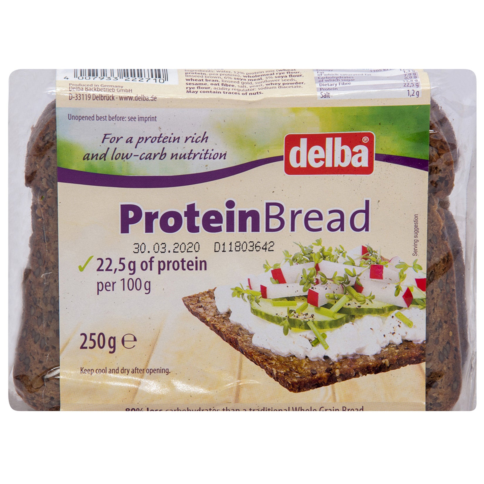 Delba Protein Bread, 250g - Shop Now - Meats & Eats