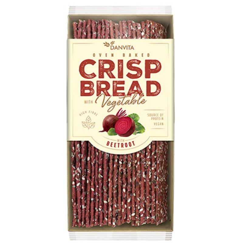 Danvita Beetroot Vegetable Crispbread, 130g - Shop Now - Meats & Eats