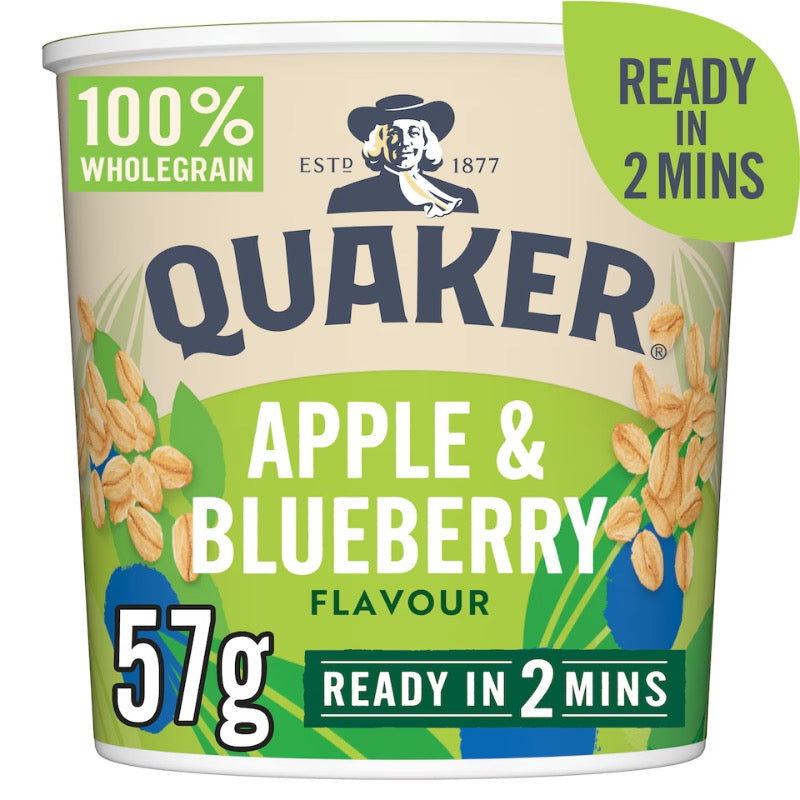 Quaker Apple & Blueberry Porridge, 57g - Shop Now - Meats & Eats