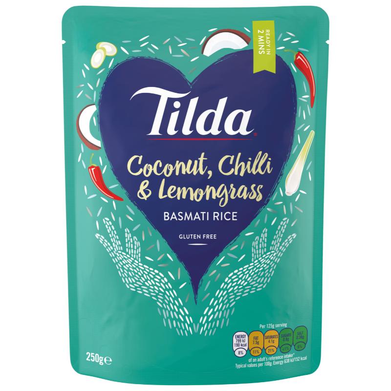 Tilda Coconut, Chilli & Lemongrass Basmati, 250g - Shop Now - Meats & Eats