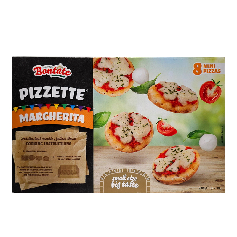 Bontate Pizzette Margherita, 240g - Shop Now - Meats & Eats