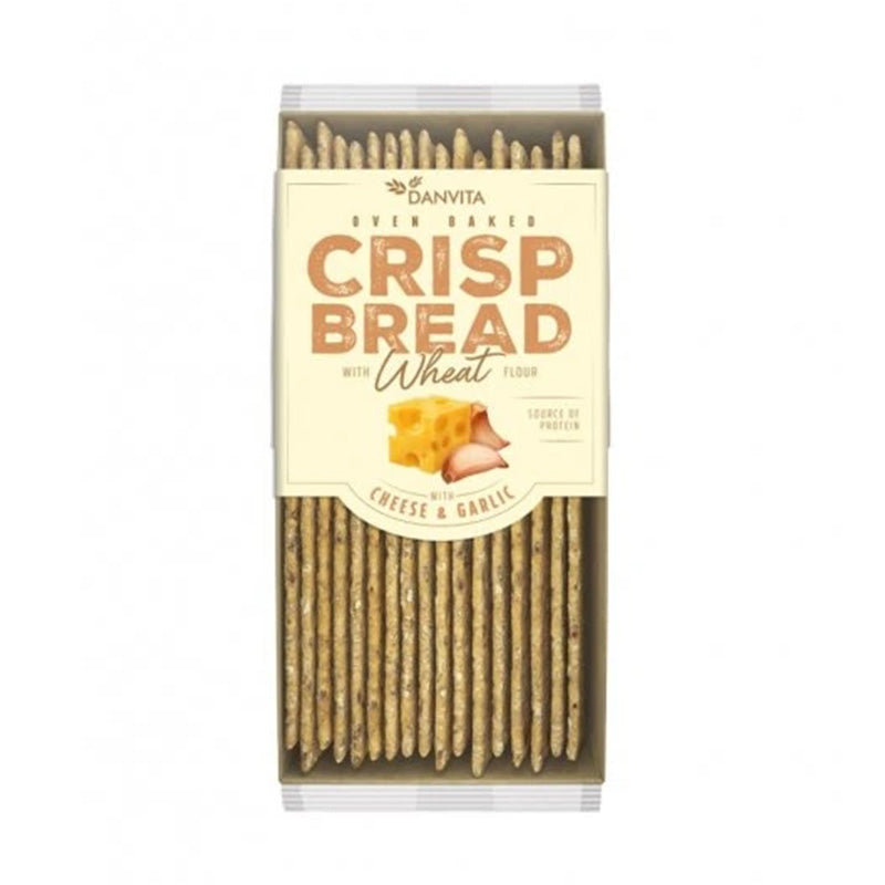 Danvita Crispbread Cheese & Garlic, 130g - Shop Now - Meats & Eats