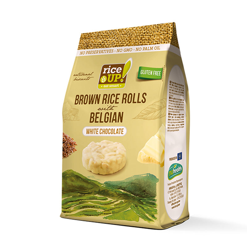 Rice up! Brown Rice Rolls, White Belgian Chocolate, 50g - Shop Now ...