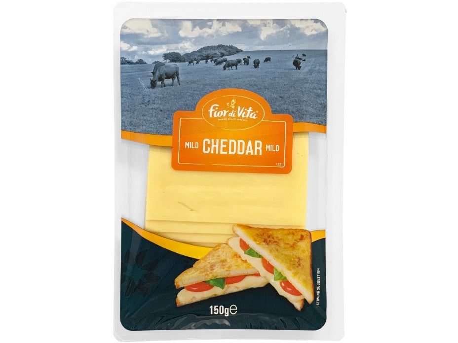 Fior Di Vita Mild Cheddar Slices, 150g - Shop Now - Meats & Eats