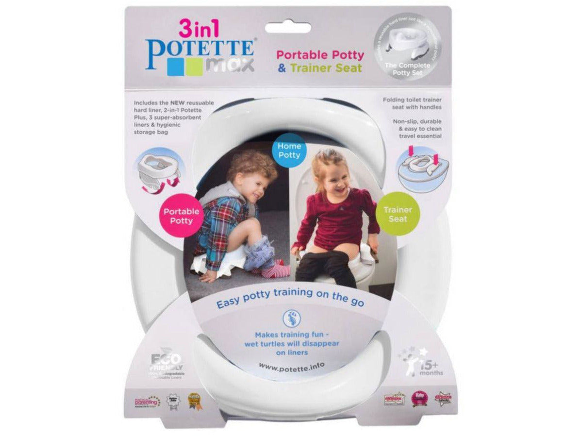 Potette Max 3 in 1 Potty Set, White - Shop Now - Meats & Eats